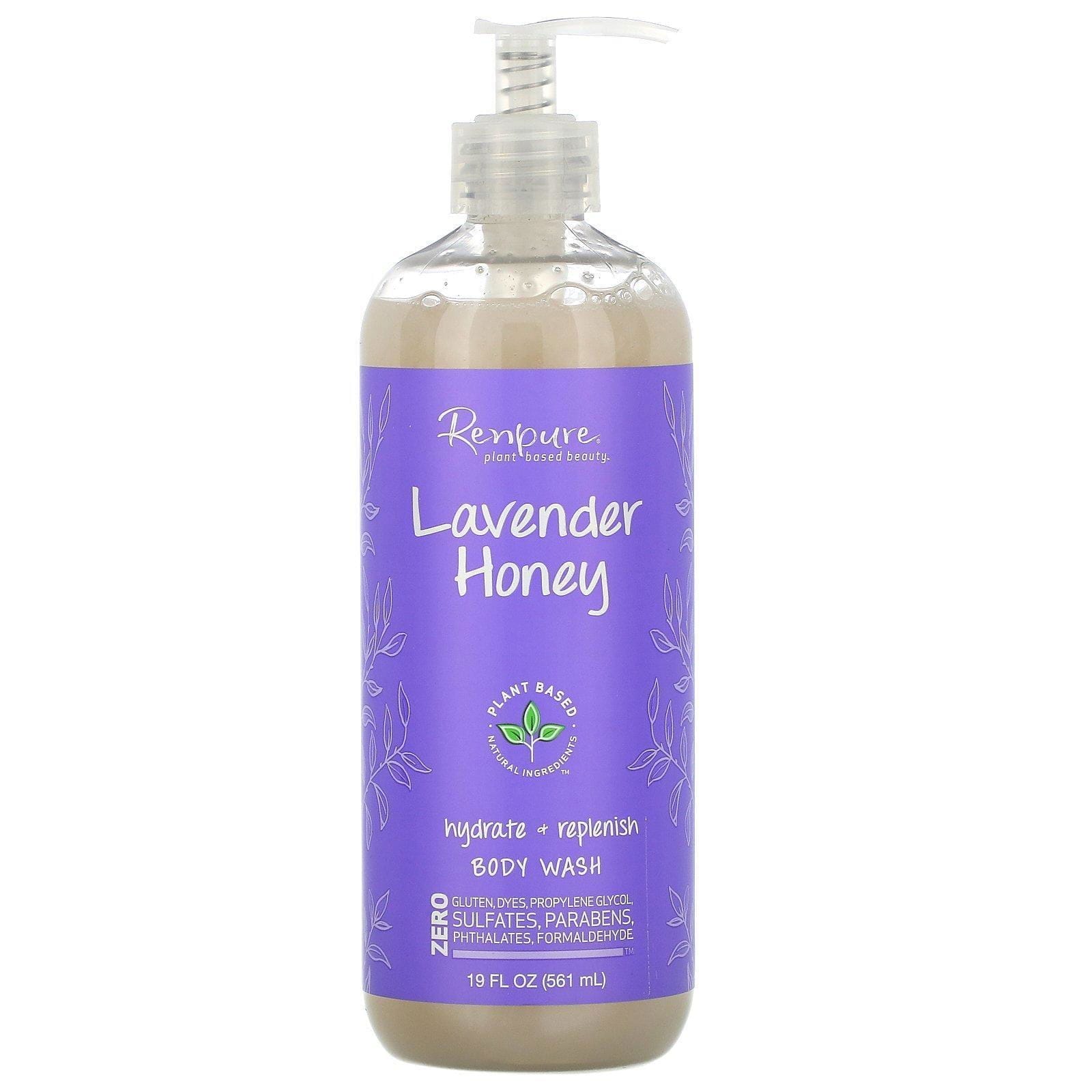 Renpure, Lavender Honey, Hydrate + Replenish Body Wash, 19 fl oz (561 ...
