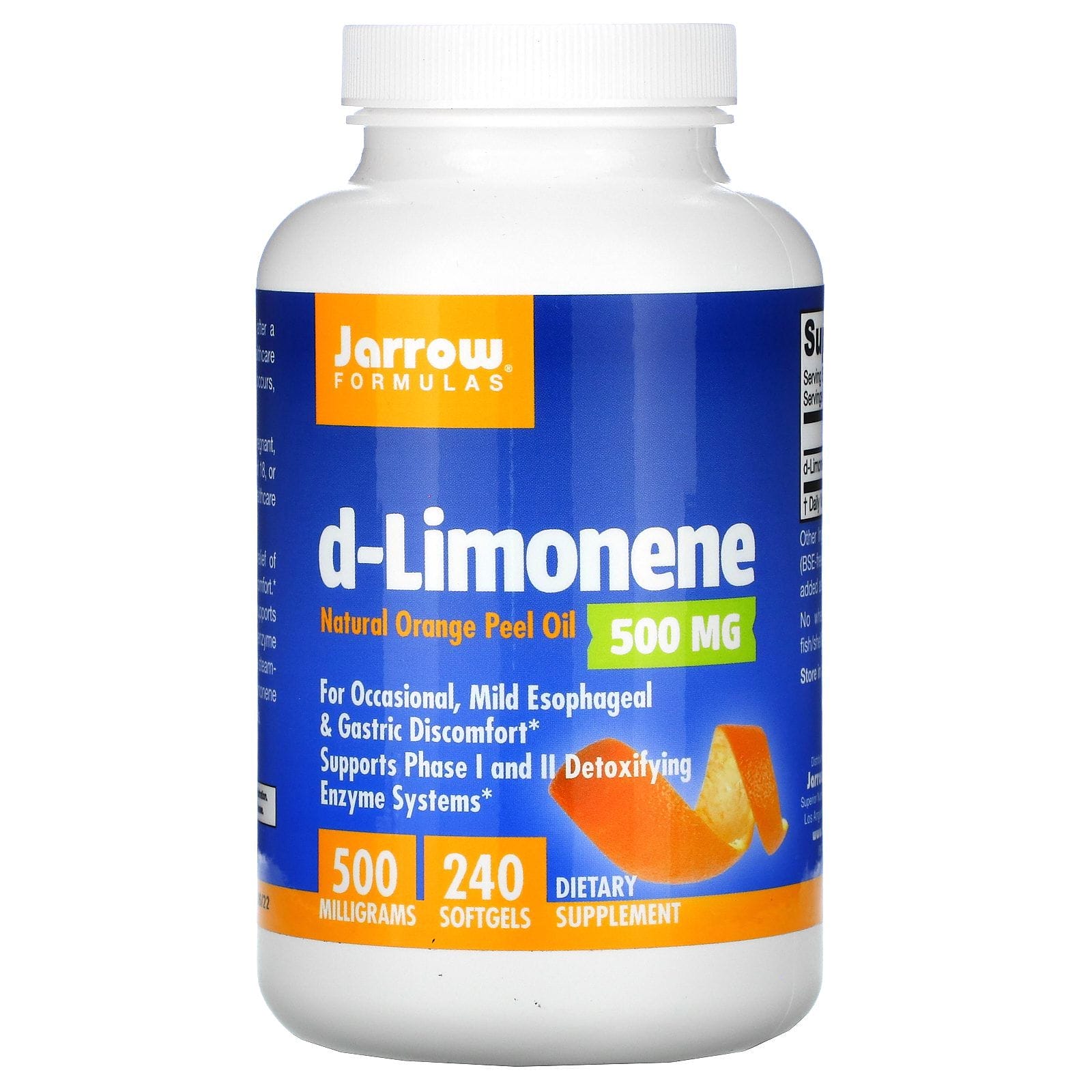 Jarrow Formulas, D-Limoneno, 500 mg, 240 cápsulas blandas – Tienda ...