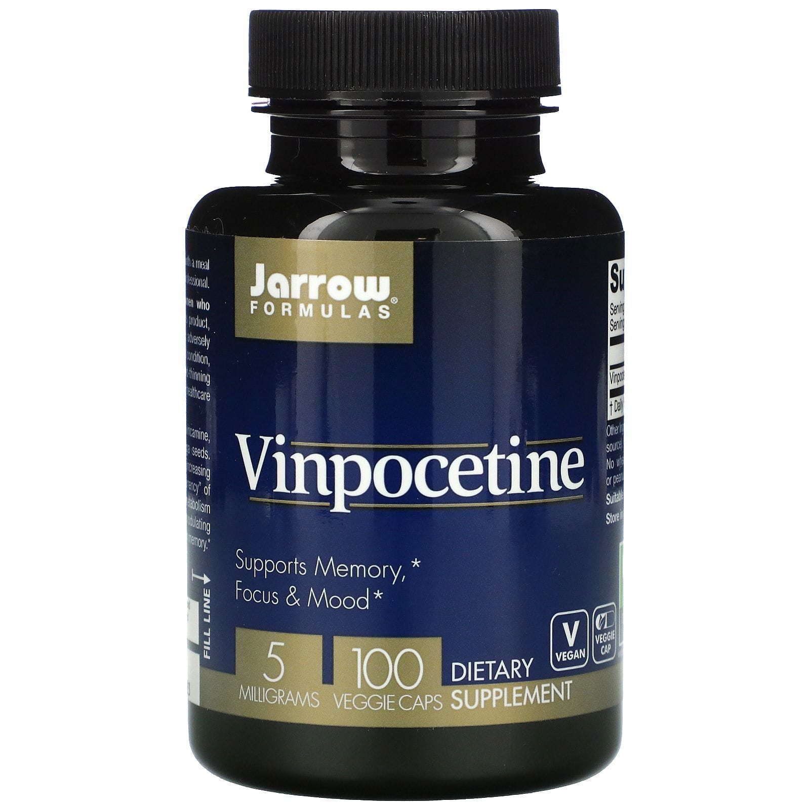 Jarrow Formulas, Vinpocetina, 5 mg, 100 Cápsulas – Tienda Allnatural MX