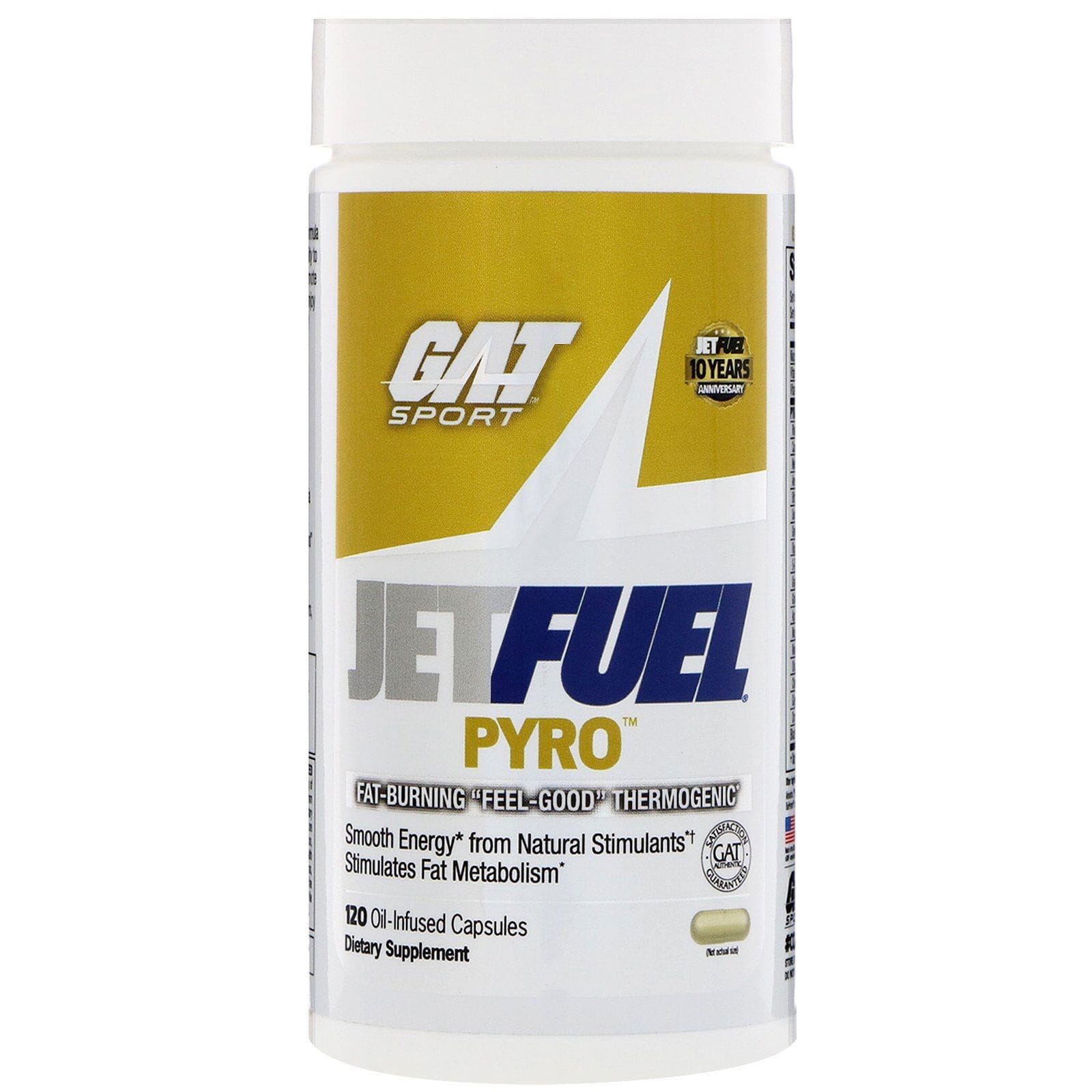 GAT, JetFUEL Pyro, 120 Oil-Infused Capsules – Tienda Allnatural MX
