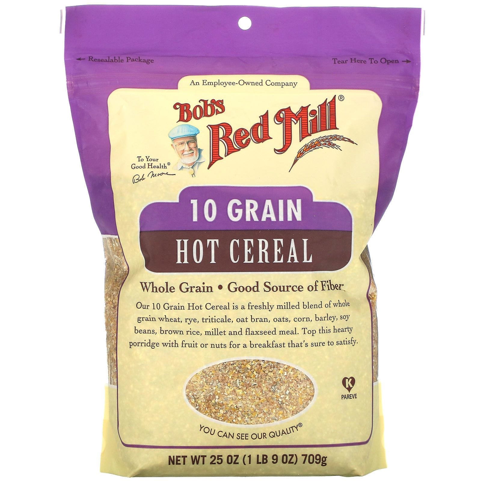 Bob's Red Mill, 10 Grain Hot Cereal, Whole Grain, 25 oz (709 g ...