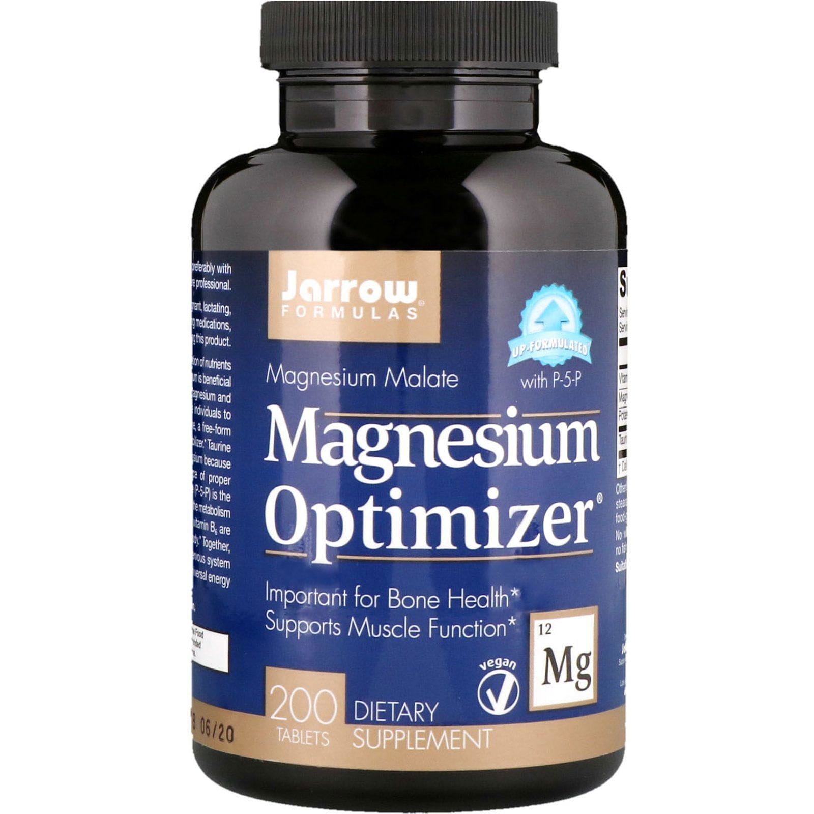 Jarrow Formulas, Magnesium Optimizer, Suplemento alimentario, 200 ...