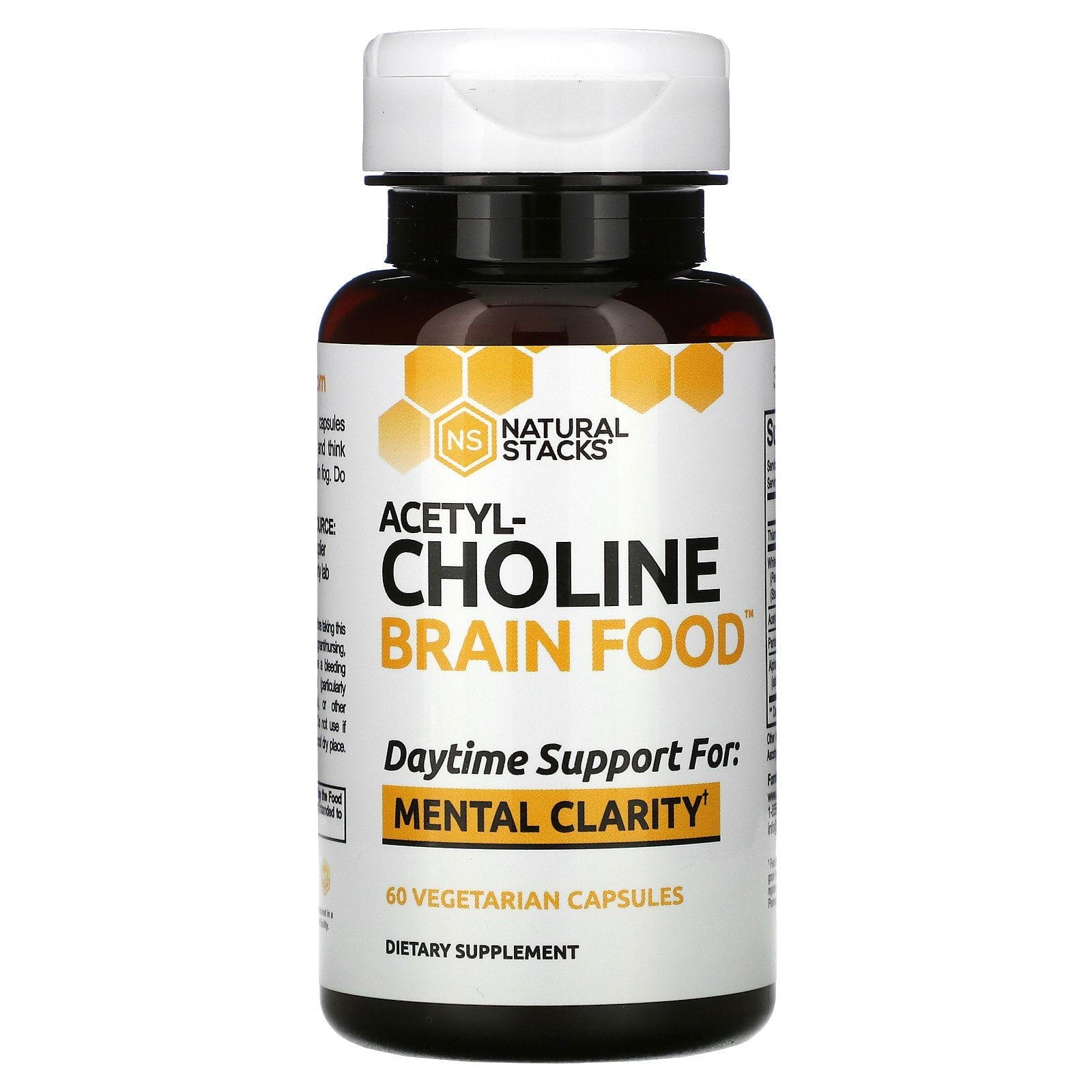 Natural Stacks, Acetyl-Choline Brain Food, 60 Vegetarian Capsules ...