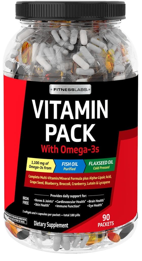 Paquete de vitaminas con omega-3, 90 Paquetes – Tienda Allnatural MX